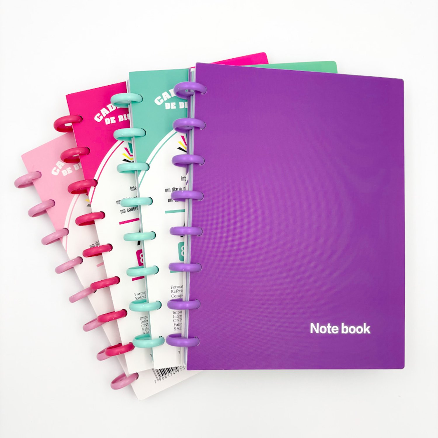 Caderno de Disco Color A5 80 Fls/8 discos - 15x21,2cm - IMPORTADO - UND ...