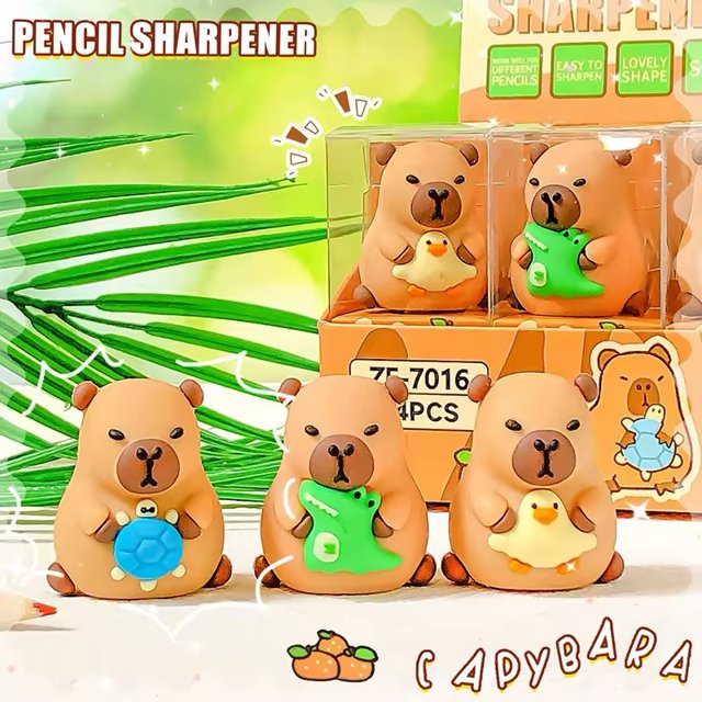 Apontador Emborrachado Capivara Friend - Cx 24 UND | Atacado Papelândia