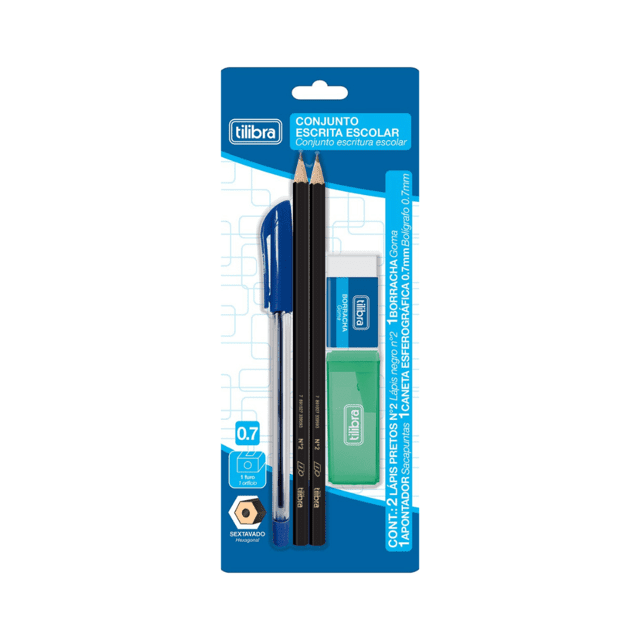 Kit Escrita Escolar Basic 4 Peças Tilibra | Atacado Papelândia