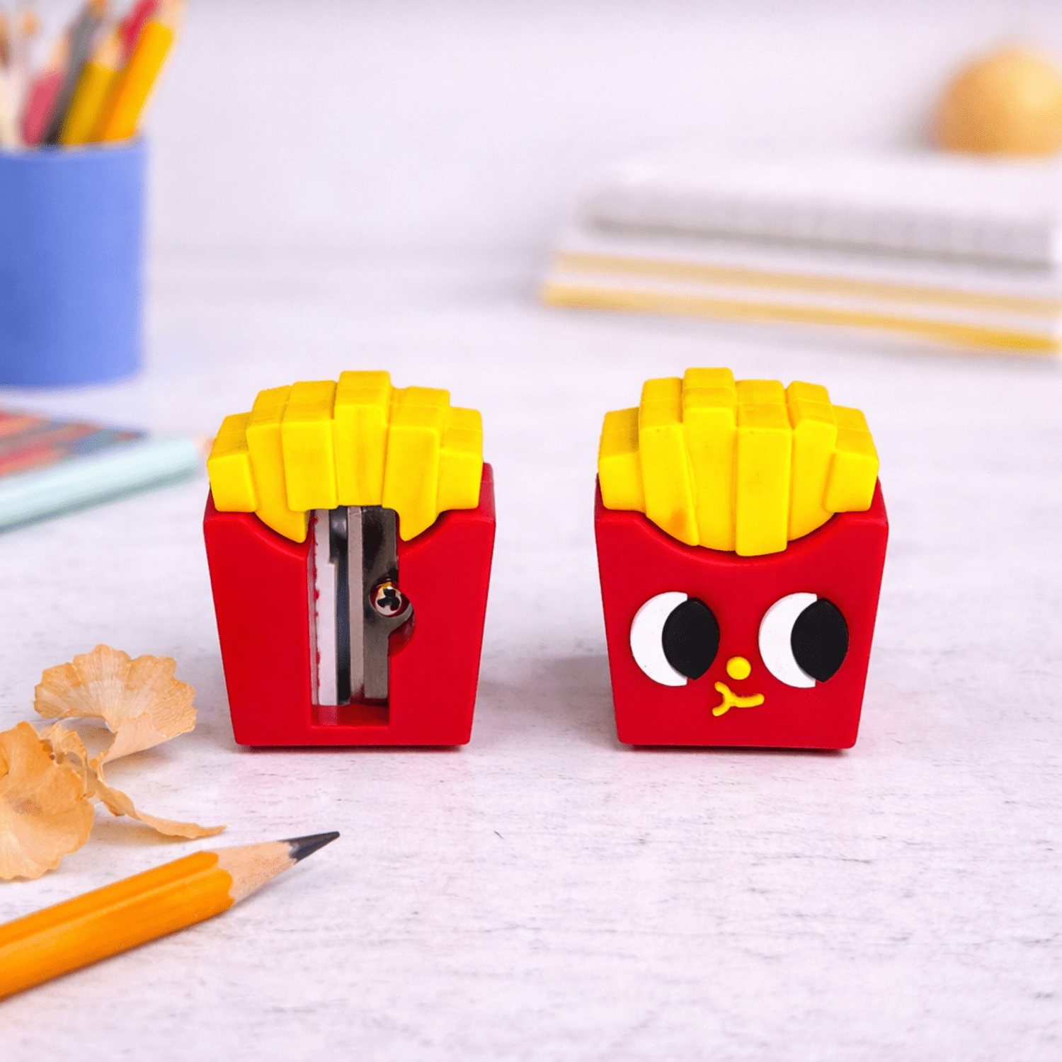 Apontador Emborrachado Fast Food - KAZ - POTE 12 UND | Atacado Papelândia