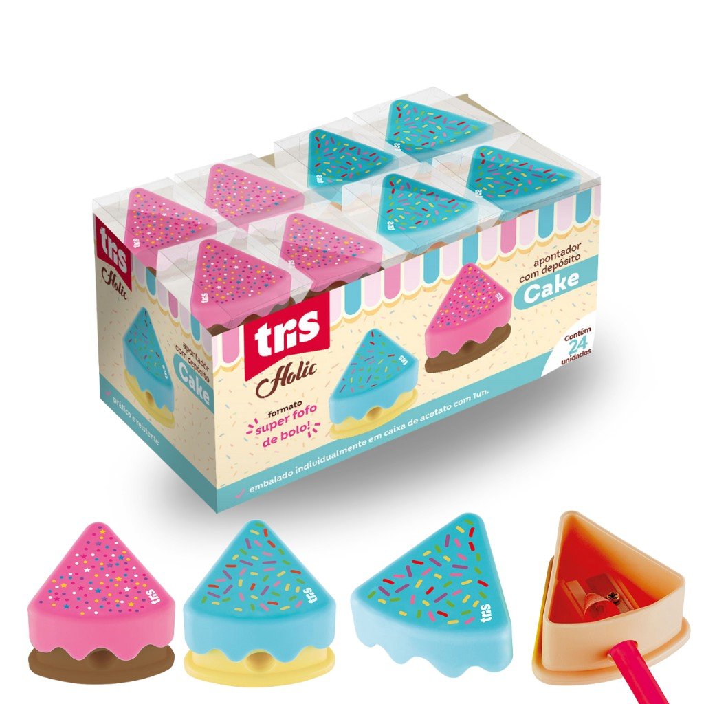 Apontador c/ Depósito Holic Cake TRIS | Atacado Papelândia