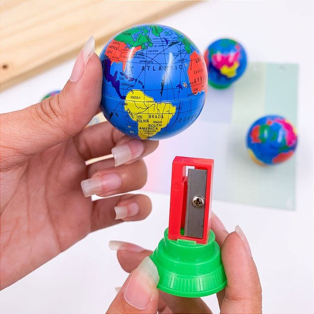 Apontador Mapa Mundi KAZ - POTE 6 UND | Atacado Papelândia