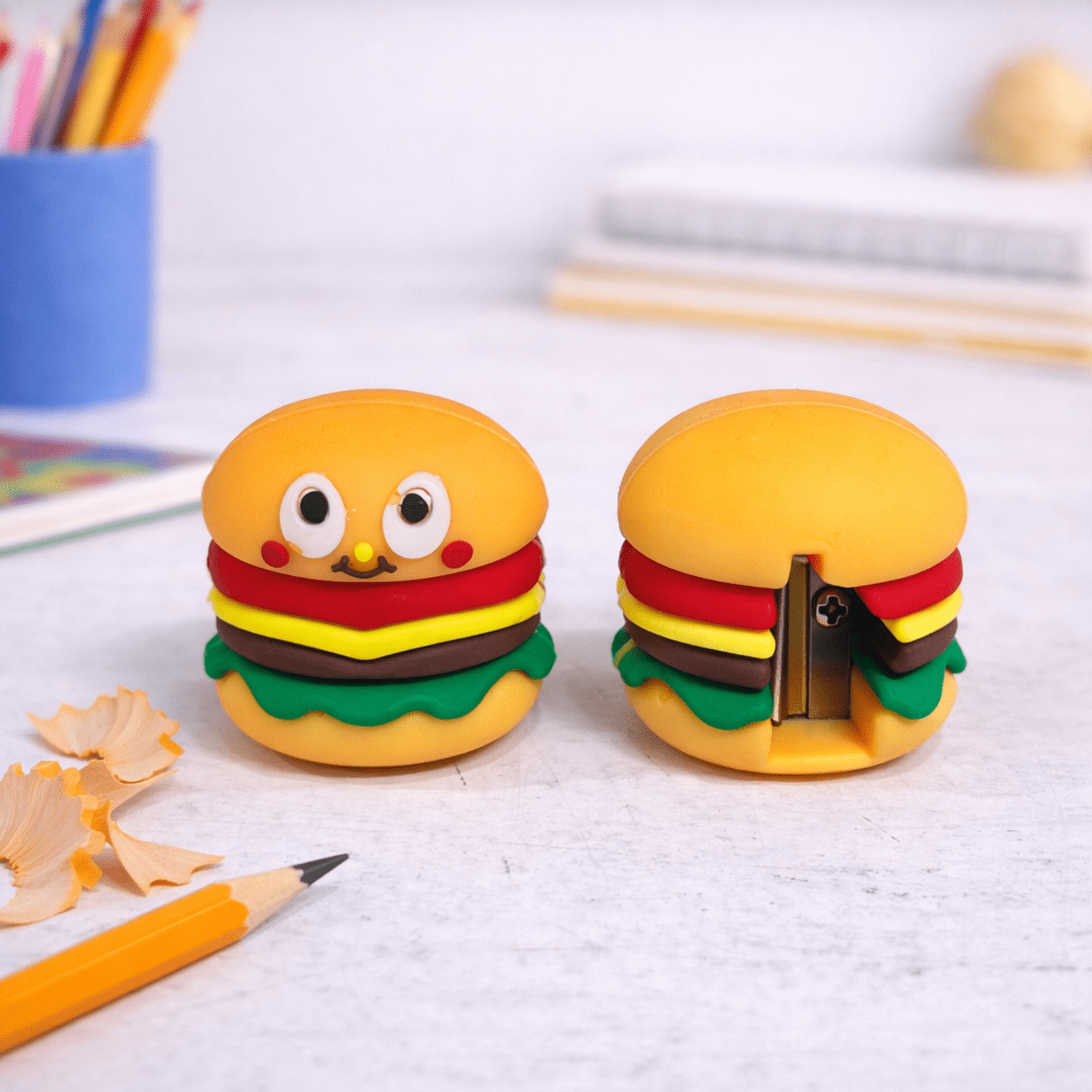 Apontador Emborrachado Fast Food - KAZ - POTE 12 UND | Atacado Papelândia