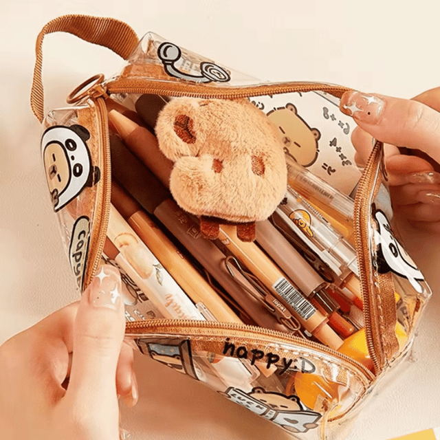 Estojo Fofo Cristal Transparente Capivara | Atacado Papelândia