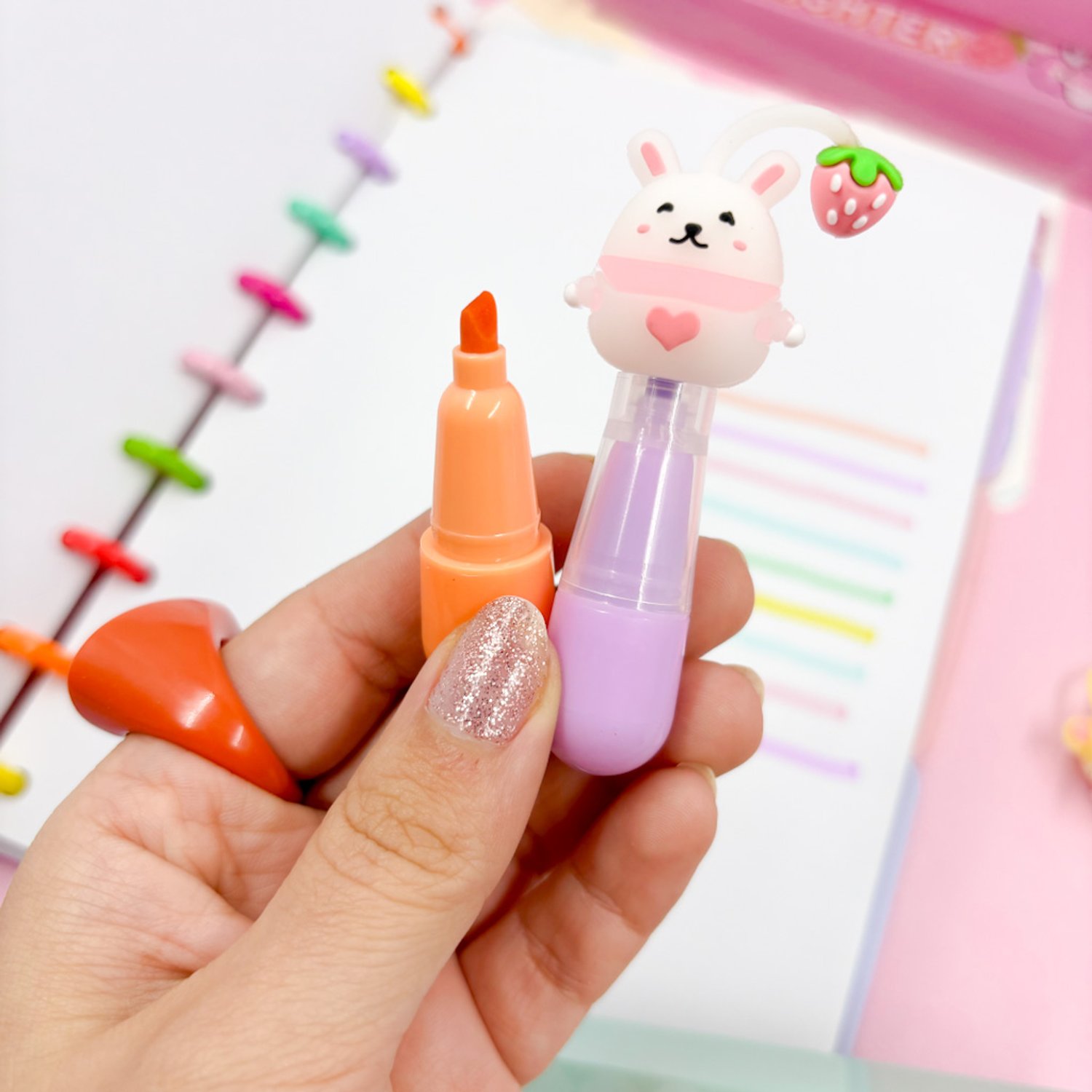 Marca Texto Fofo Bichinhos Cute - Kit 6 Und | Atacado Papelândia