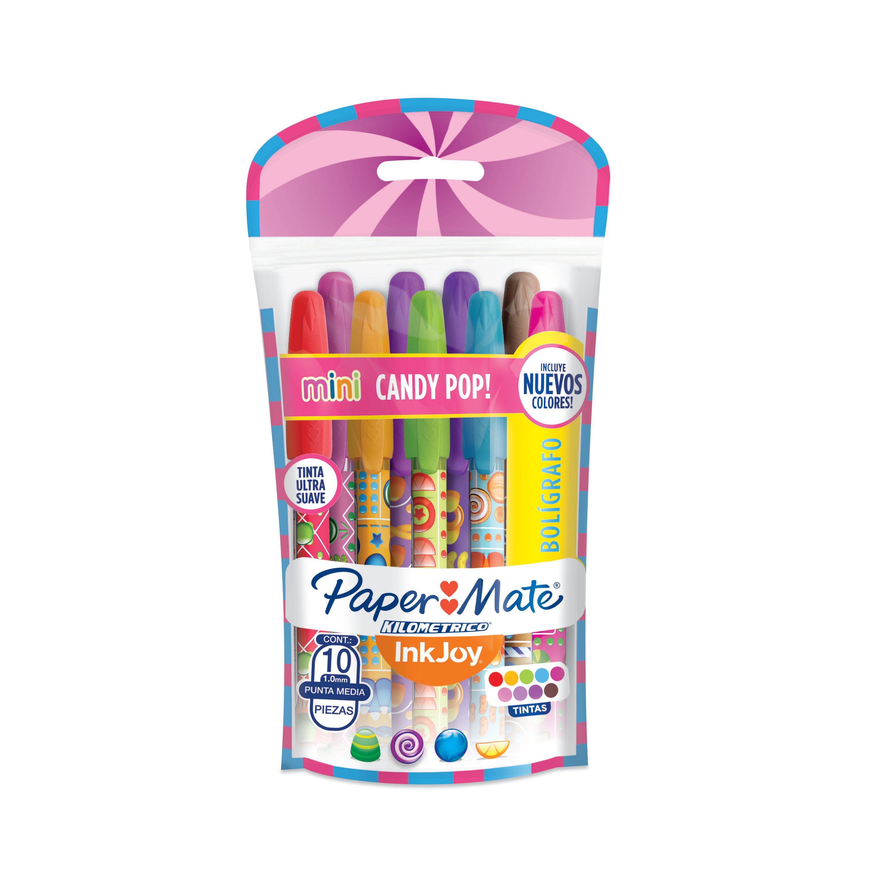 Caneta Papermate InkJoy Candy Pop Mini - Pack c/10 Sortidas | Atacado ...