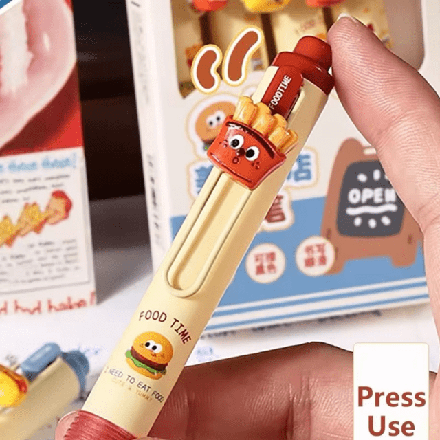 Caneta Apagável Premium Fast Food - Cx 4 Und | Atacado Papelândia