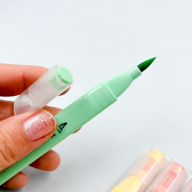 Marca Texto Brush Pen Triangular Pastel - Blister 6 Cores | Atacado ...