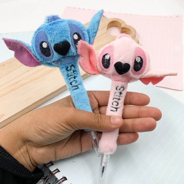 Caneta Premium Pelúcia STITCH E ANGEL - PACOTE 12 UND | Atacado Papelândia