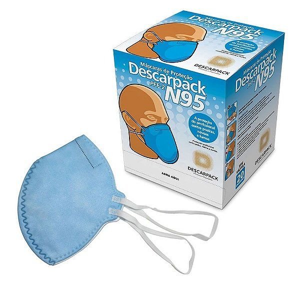 Máscara N95/PFF2 sem válvula - Unidade - Descarpack | Nômades Tattoo Supply