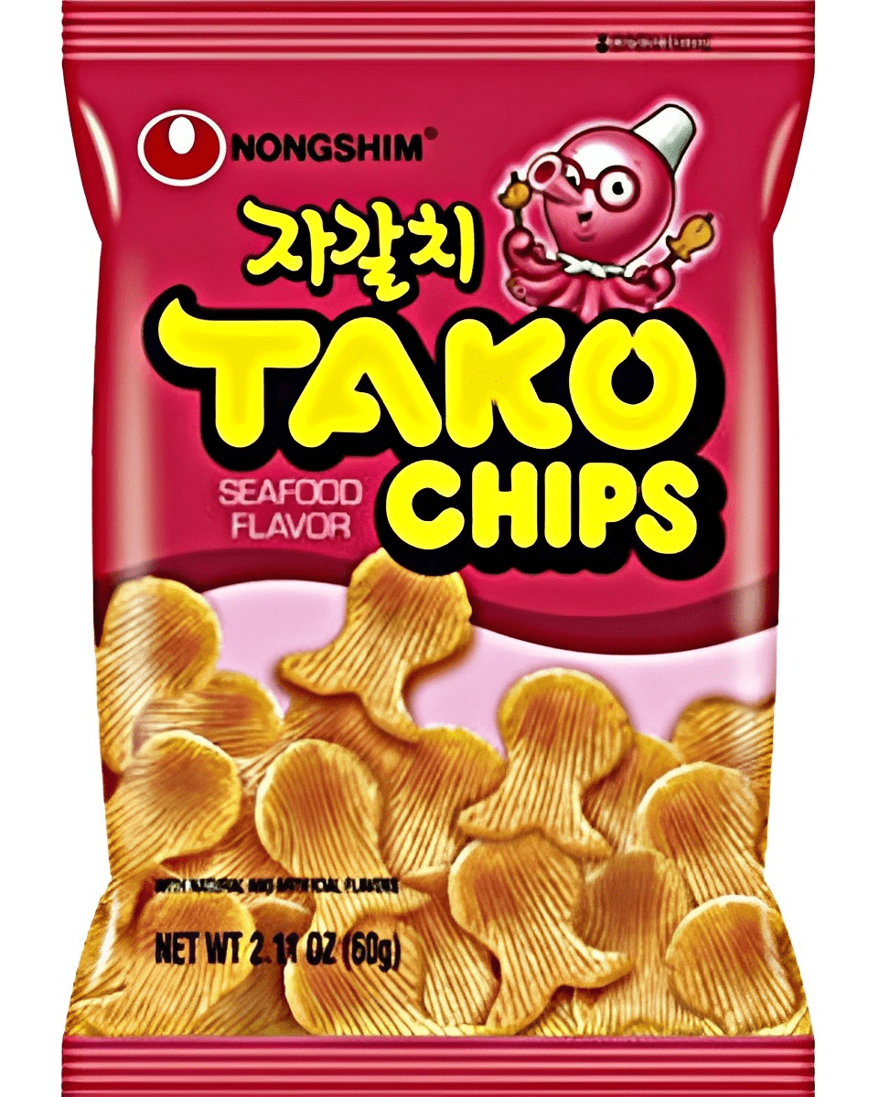 TAKO CHIPS (salgadinho de Polvo) | K- BOX PRODUTOS COREANOS