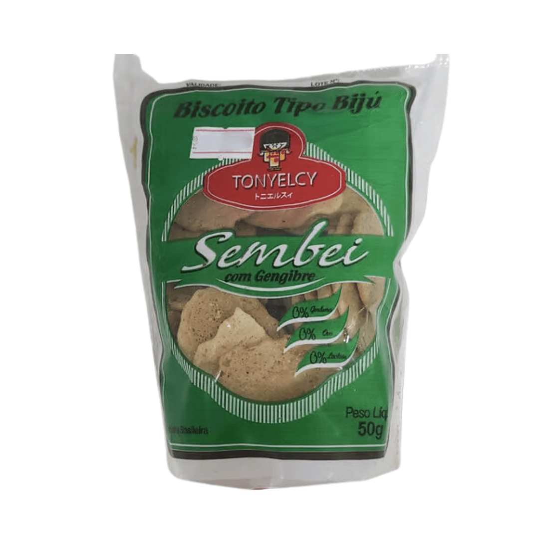 Biscoito Tipo Biju Sembei com Gengibre Tonyelcy 50g - Exótico e ...