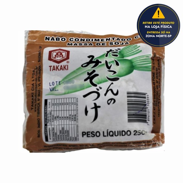 Conserva de Nabo com Massa de Soja Daikon Misozuke Takaki 250g | Empório Yo