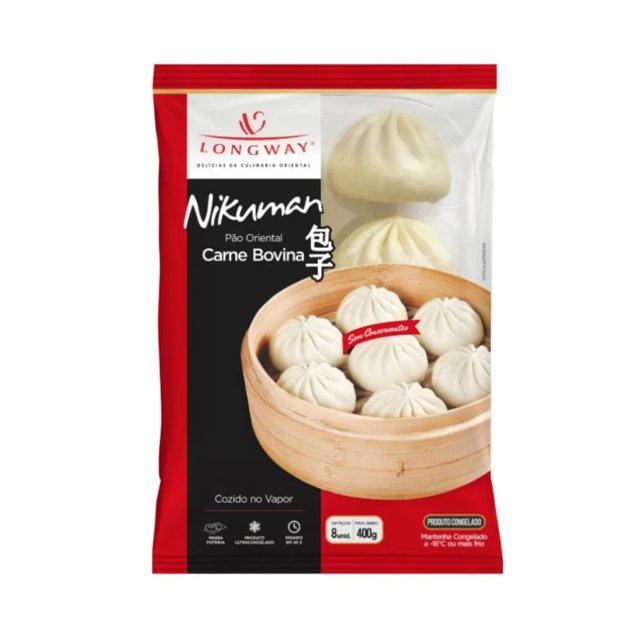 Pão Oriental Nikuman Sabor Carne Bovina Long Way 400g | Empório Yo | Empório Yo