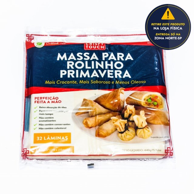 Massa de Rolinho Primavera com 32 Folhas Crispy Touch 440g | Empório Yo