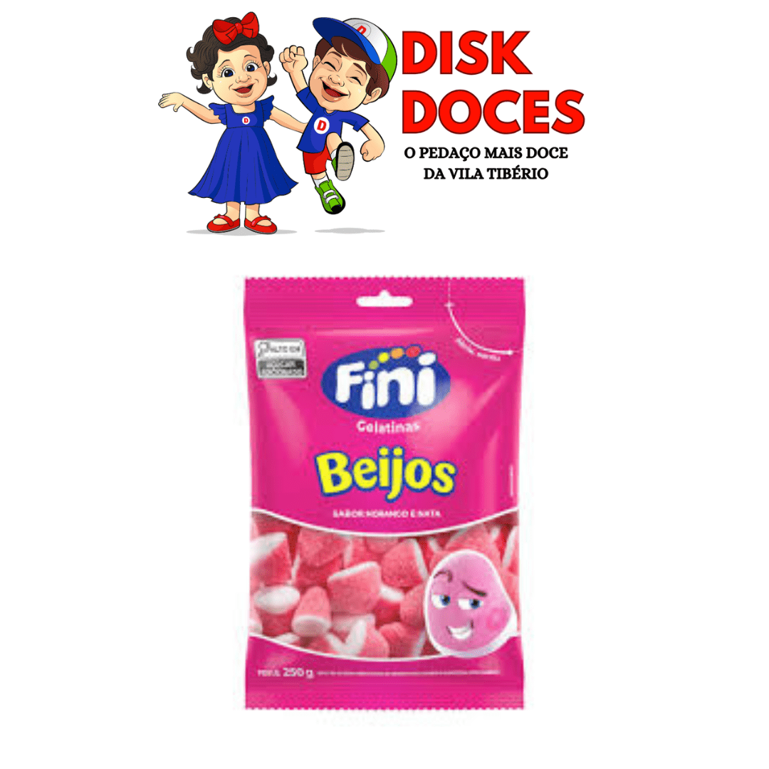 GOMA FINI BEIJO MORANGO 250G | Disk doces