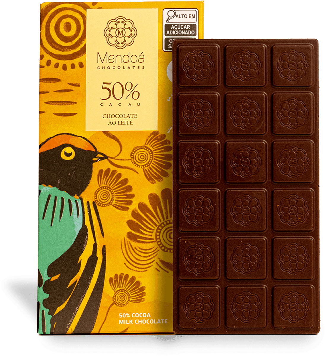 50% Cacau ao Leite - Barra 80g | Mendoá Chocolates