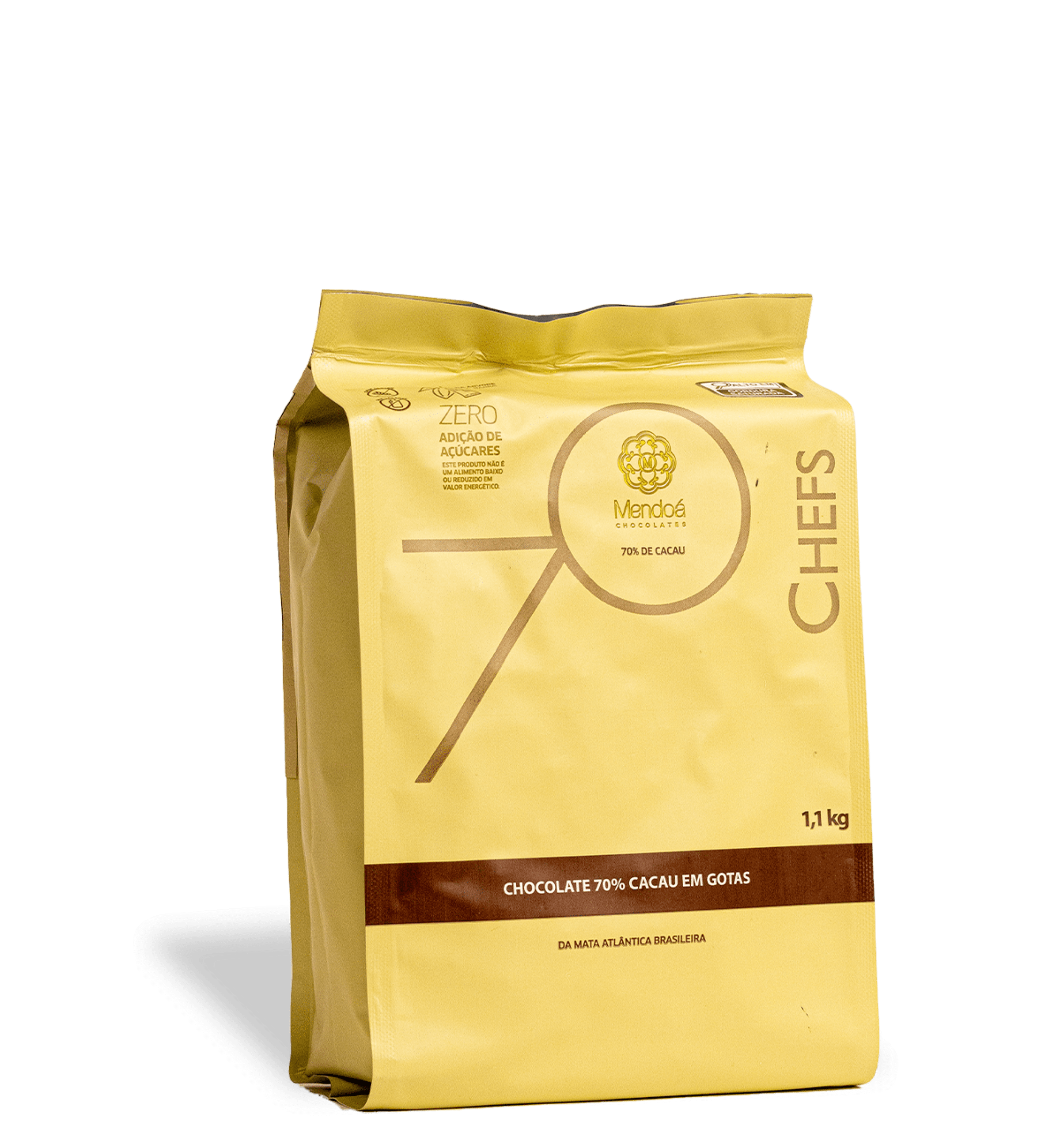 Gotas de Chocolate 70% de Cacau Zero Açúcar - sem leite - 2,5 Kg ...