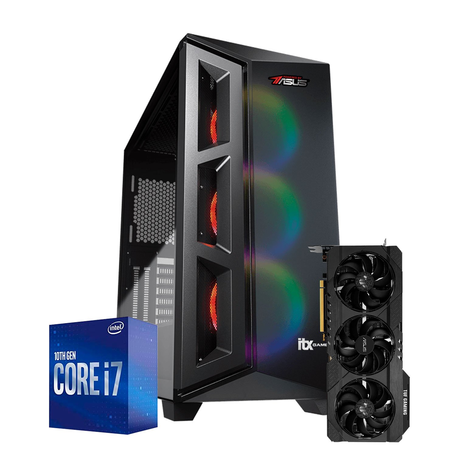 PC ITX Gamer FPS Powered By Asus / Core I7 10700KF / RTX 3070 Ti OC 8GB ...