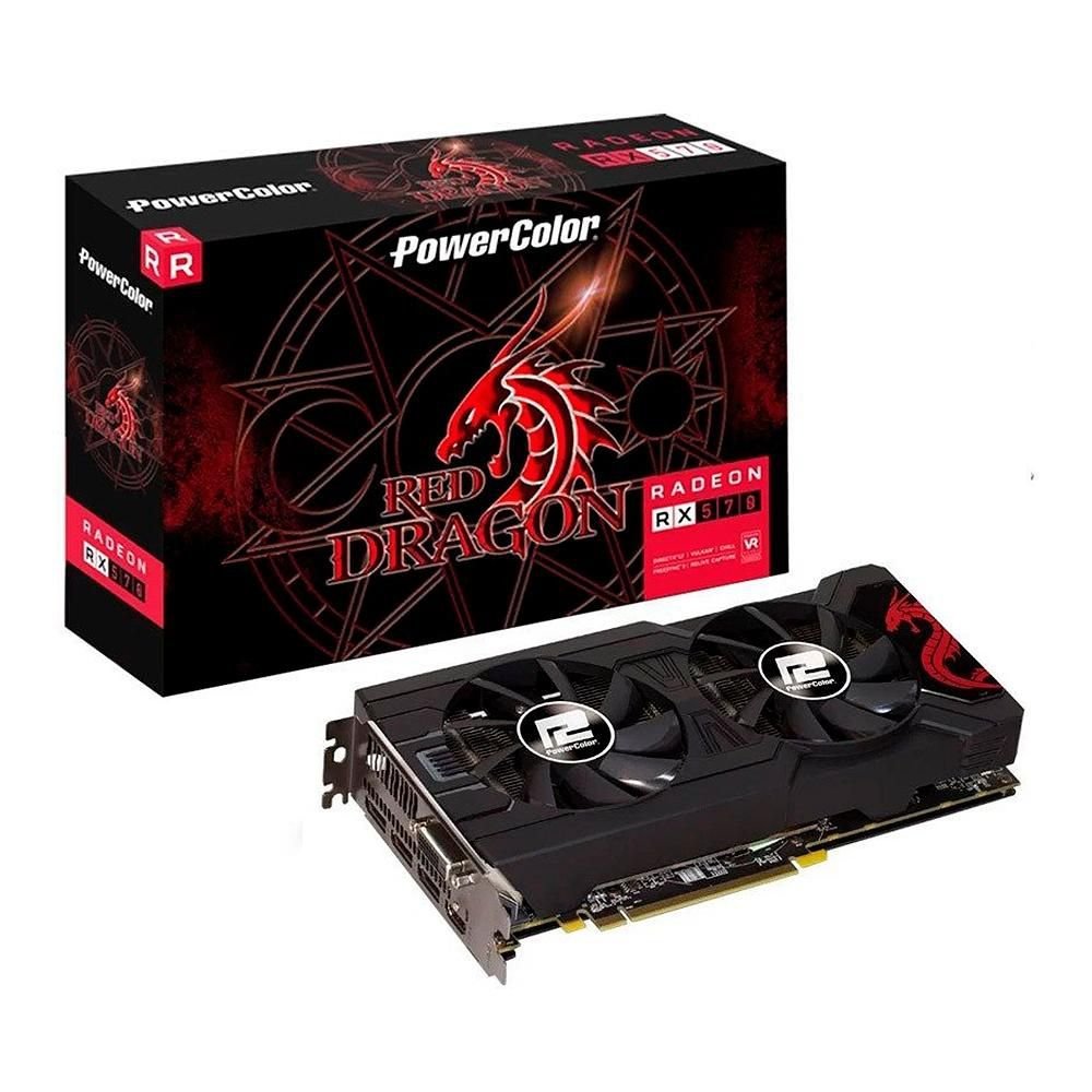 Placa de Ví­deo PowerColor Radeon RX 570 Red Dragon Dual, 4GB GDDR5 ...