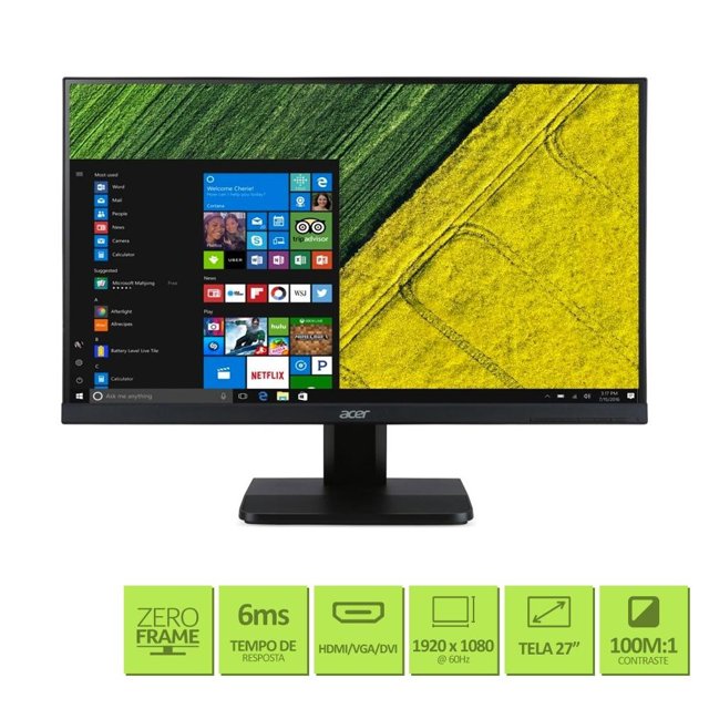 Monitor Gamer Acer LED 27" VA270H Full HD, HDMI/VGA/DVI | ITX Gamer