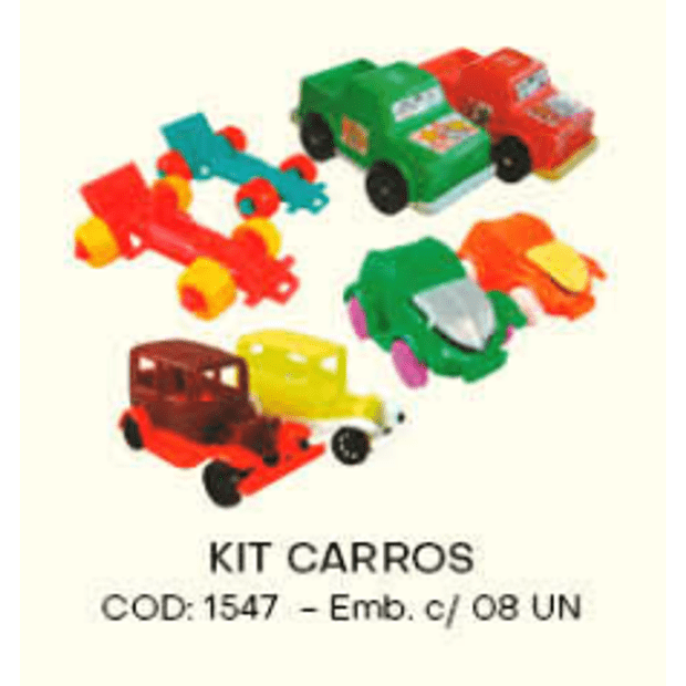 KIT CARROS C/8 UND | Cobra Embalagens