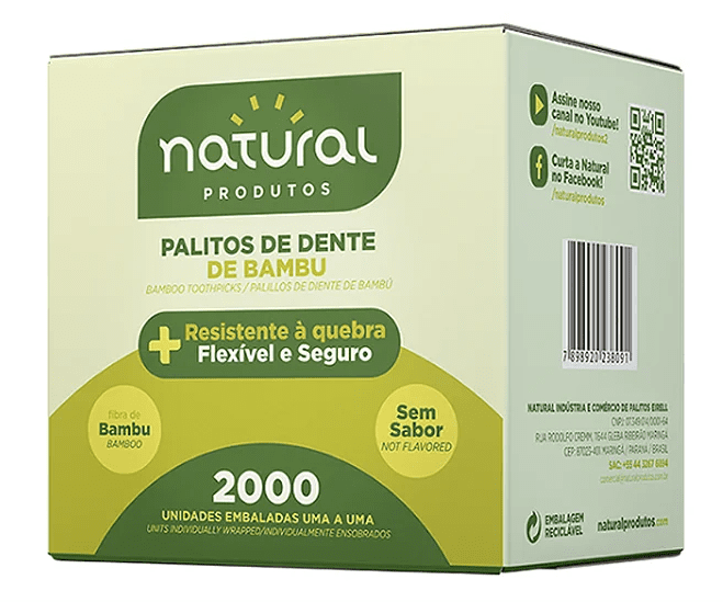 PALITO DENTAL DE BAMBU EMBALADO MENTOLADO C/2000 - NATURAL | Cobra ... PALITO DENTAL DE BAMBU EMBALADO MENTOLADO C/2000 - NATURAL | Cobra ...