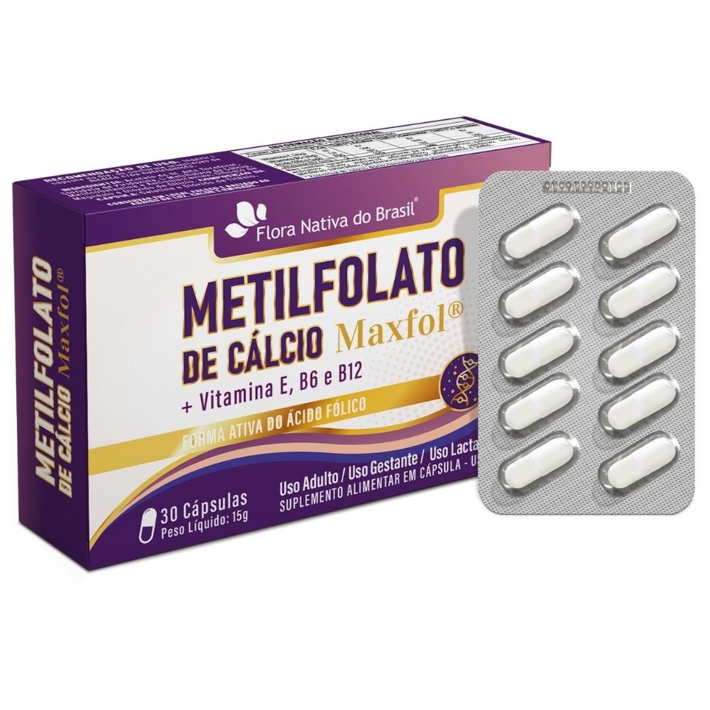 Metilfolato de Cálcio (MAXFOL®) com Vitaminas 30 cápsulas - Flora ...