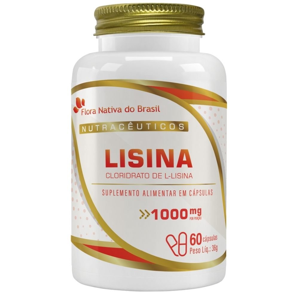 Lisina 1000mg 60 cápsulas - Flora Nativa no ATACADO | Natural Distribuidora