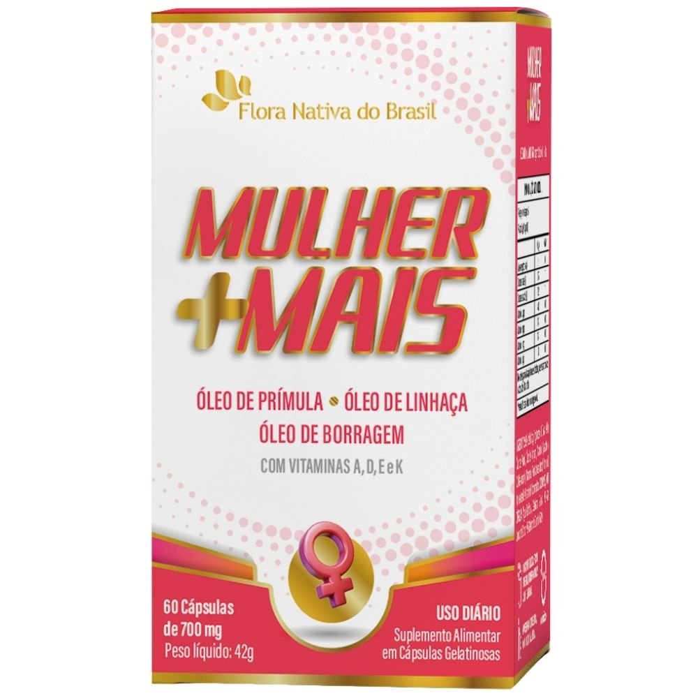 MULHER +MAIS (Primula, Linhaca, Borragem + Vit. ADEK) 60 Cápsulas ...