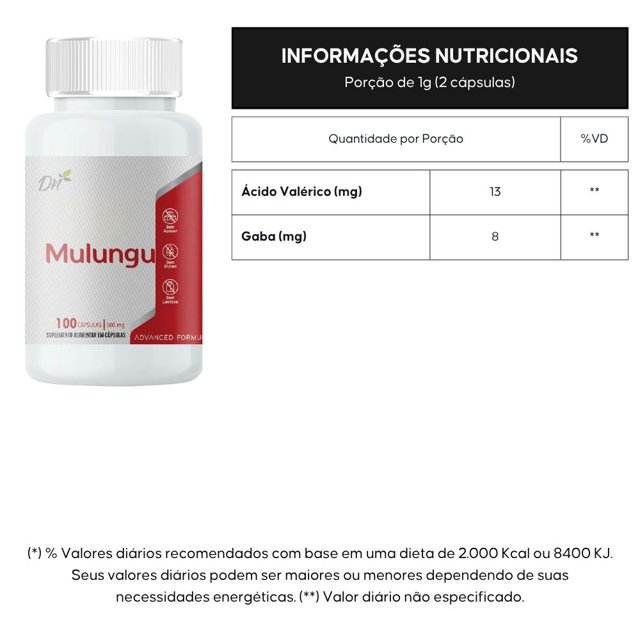 Mulungu Extrato Seco 100 cápsulas - Denature no ATACADO | Natural ...