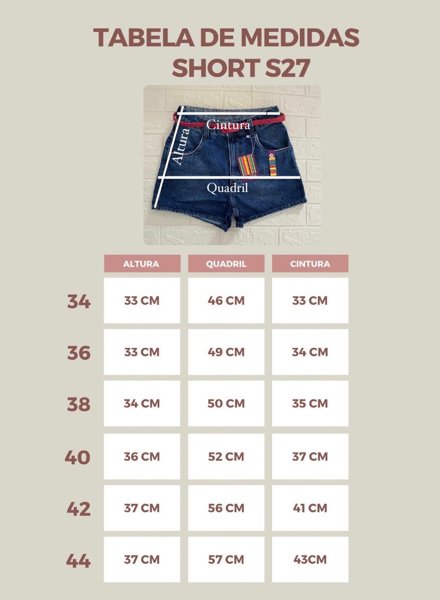 SHORT S27 - COM ELASTANO REF 2534 | M Store Atacado