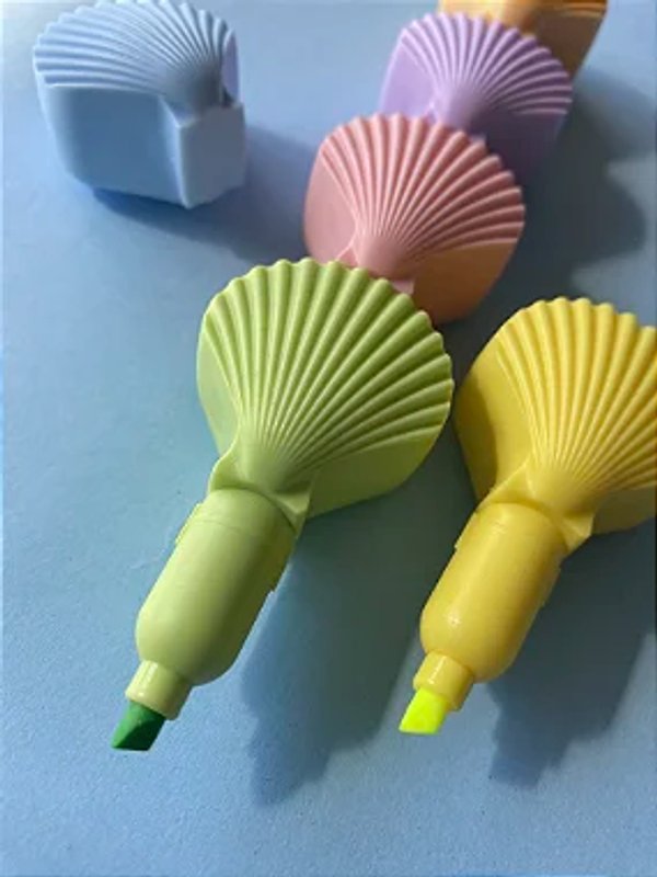 KIT MARCA TEXTO CONCHAS SEREIA | Papelaria Colorir