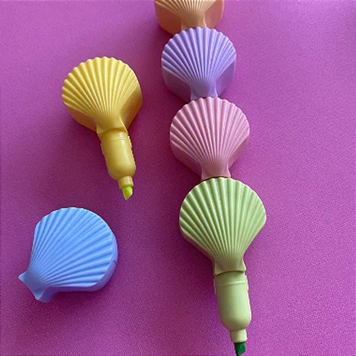 KIT MARCA TEXTO CONCHAS SEREIA | Papelaria Colorir