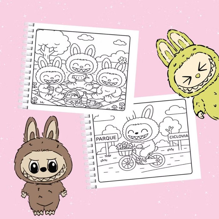 Livro de colorir Labubu | Papelaria Colorir