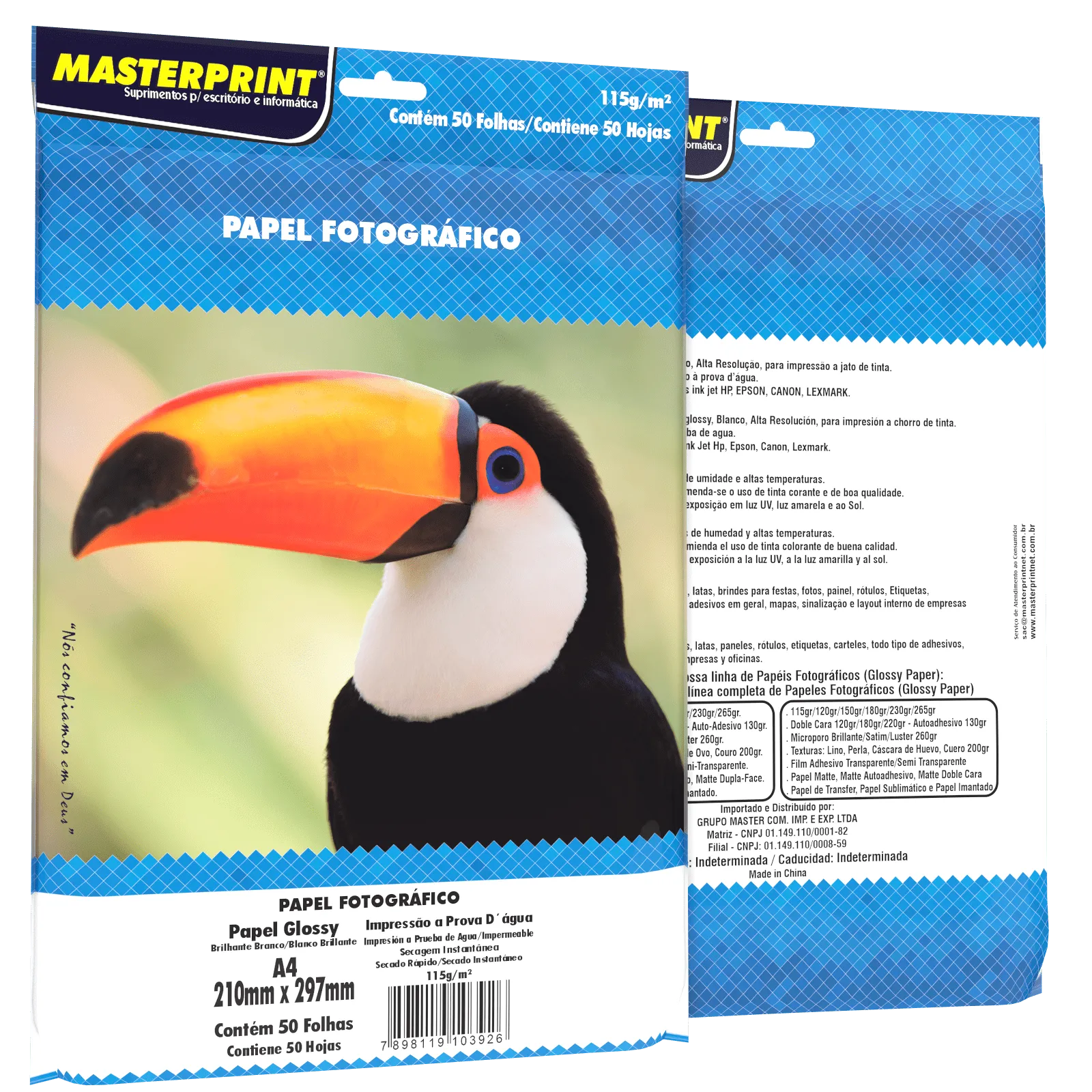 Fotográfico Glossy A4 Masterprint | Papel Mania Aracaju