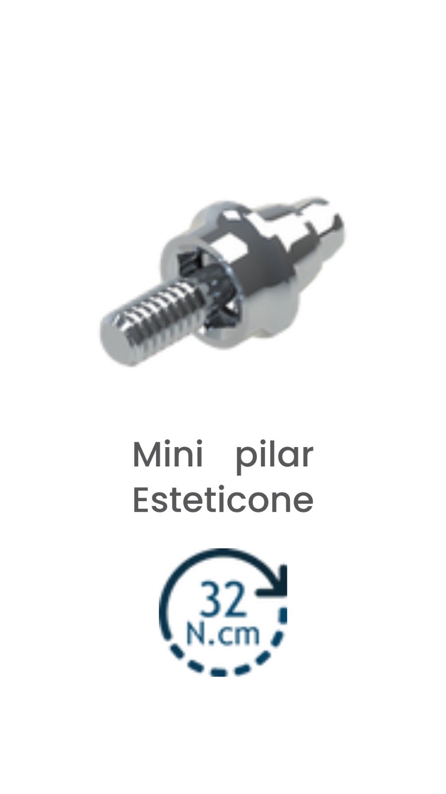 Mini Pilar Esteticone H.E Compativel com Implante Pi Branemark® HE 4.1 ...