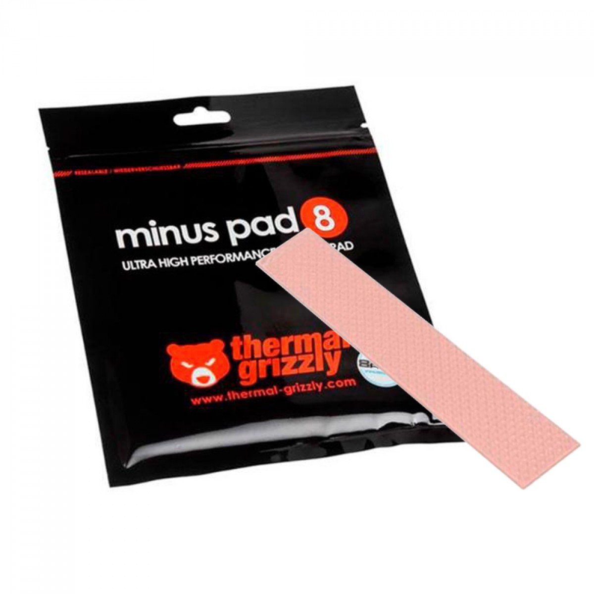 Thermalpad (Almofada Térmica) Thermal Grizzly Minus Pad 8, 120 x 20 x 1 ...