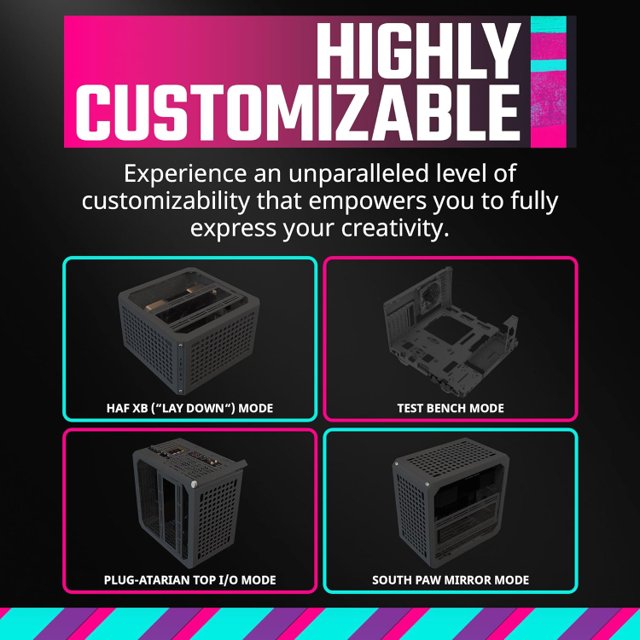 Gabinete Cooler Master QUBE 500 Flatpack Preto, ATX, Modular, Midtower, Lateral Vidro, Extreme ...