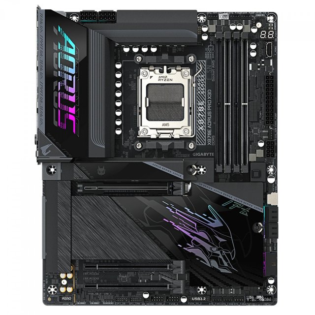 Placa Mãe X870E AORUS PRO X3D ICE, AMD AM5, ATX, DDR5, PCIe 5.0, Wi-Fi ...