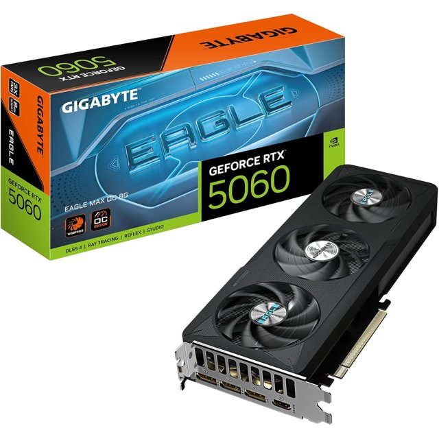 Placa de vídeo Gigabyte GeForce RTX 5060 Eagle Max Tri fan OC, 8GB ...