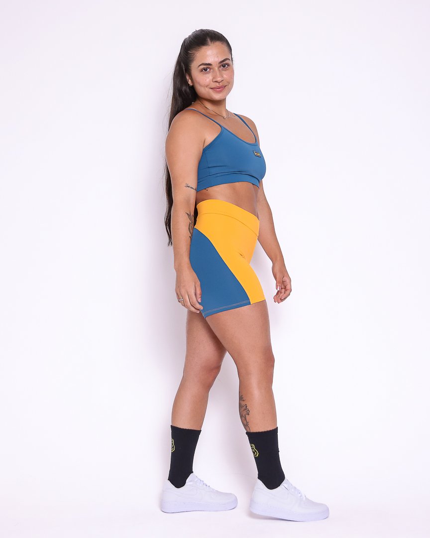 Short Faby Azul/Mostarda Duo | Lessah
