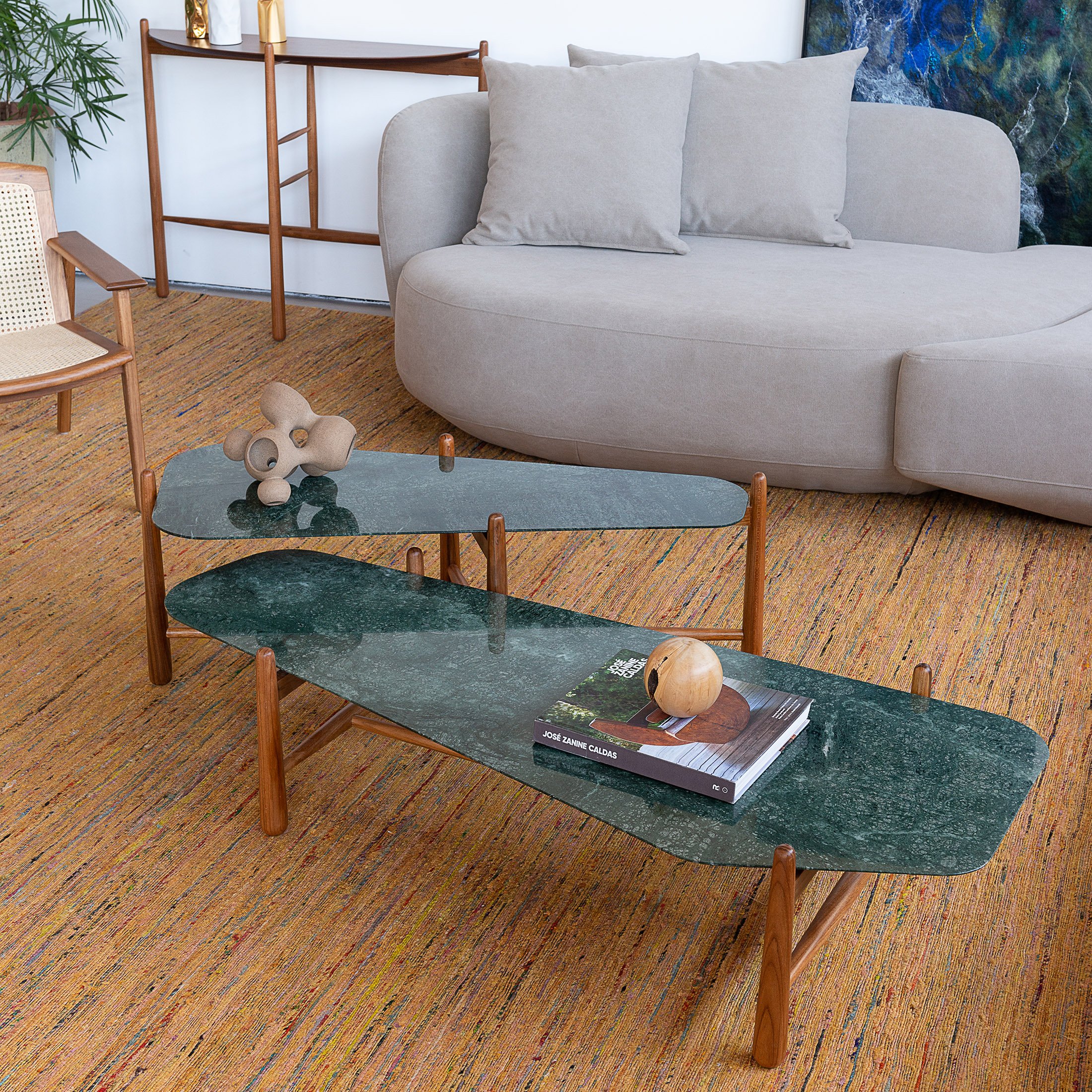 Mesa Centro Piedras Tampo Pietra Fina | Coleção Palermo | Oslo Design