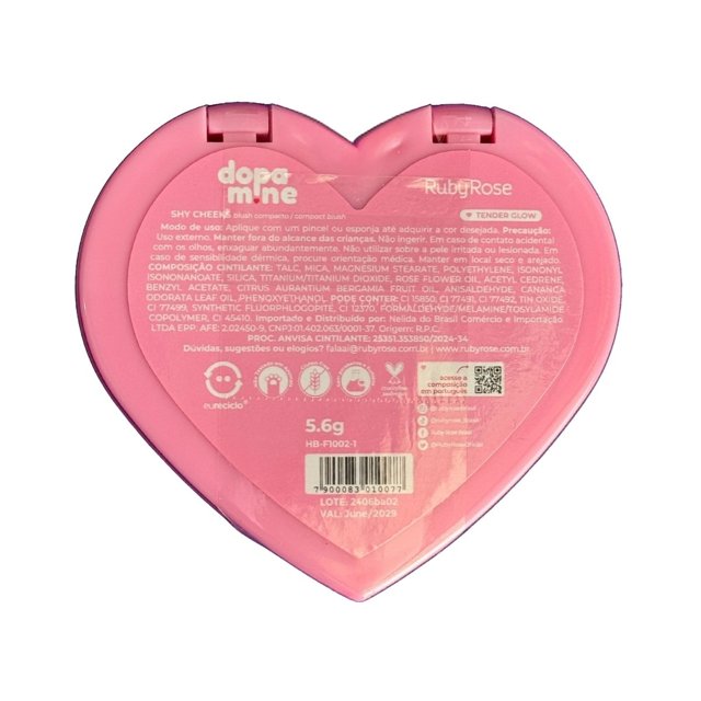 BLUSH COMPACTO TENDER GLOW - DOPAMINE SHY CHEEKS RUBY ROSE | Kalola ...