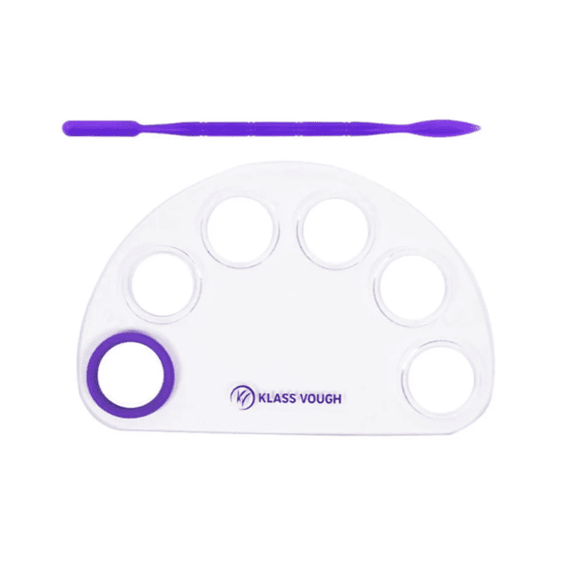 Placa Acrílico para Maquiagem MP-01 com 5 Cavidades e Espátula Klass ...