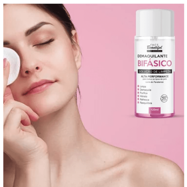 Demaquilante Bifásico Face Beautiful 120ml | SuperGloss