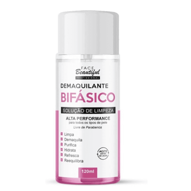 Demaquilante Bifásico Face Beautiful 120ml | SuperGloss