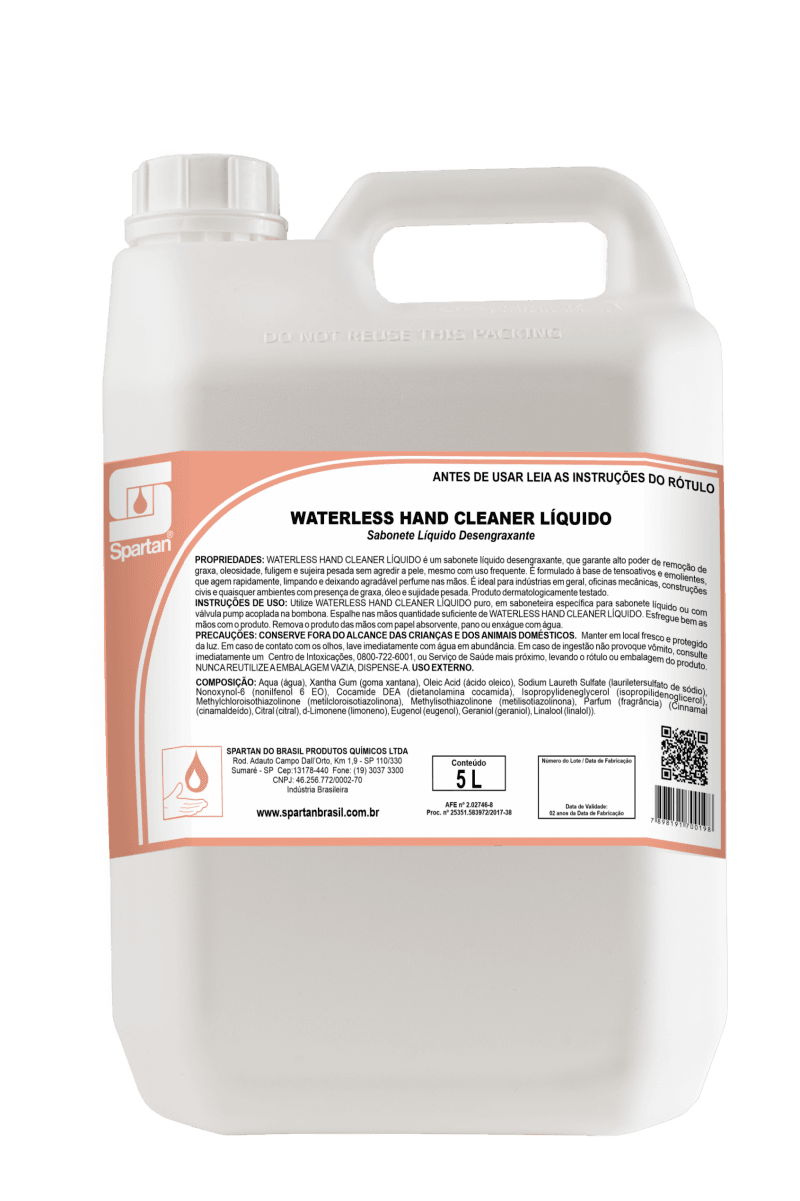 Sabonente Desengraxante Waterless Hand Cleaner Líquido | Hidrojet ...