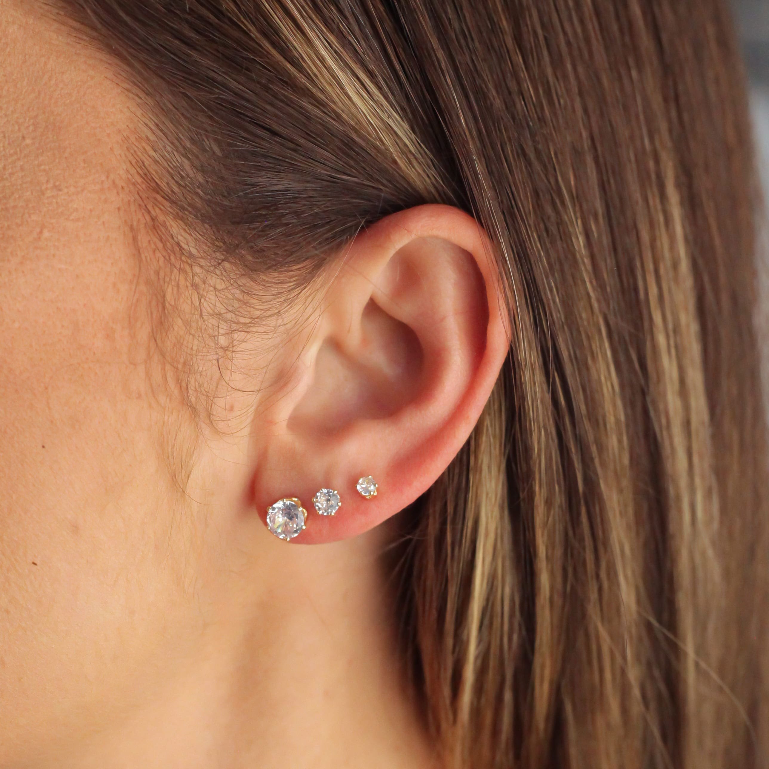 BRINCO TRIO PONTO DE LUZ DEGRADÊ BANHADO A OURO 18K- 4mm | KNS Semijoias