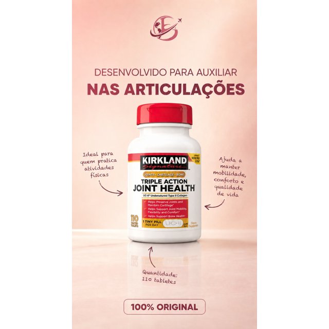 Kikland Signature Triple Action Joint Health 110 Tablets Sem Sabor ...